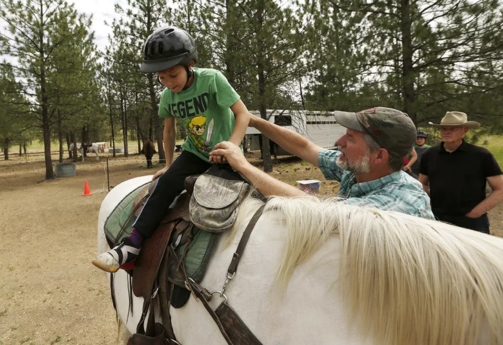 Horseback trail rides offered through Riverside State Park to riders of ...
