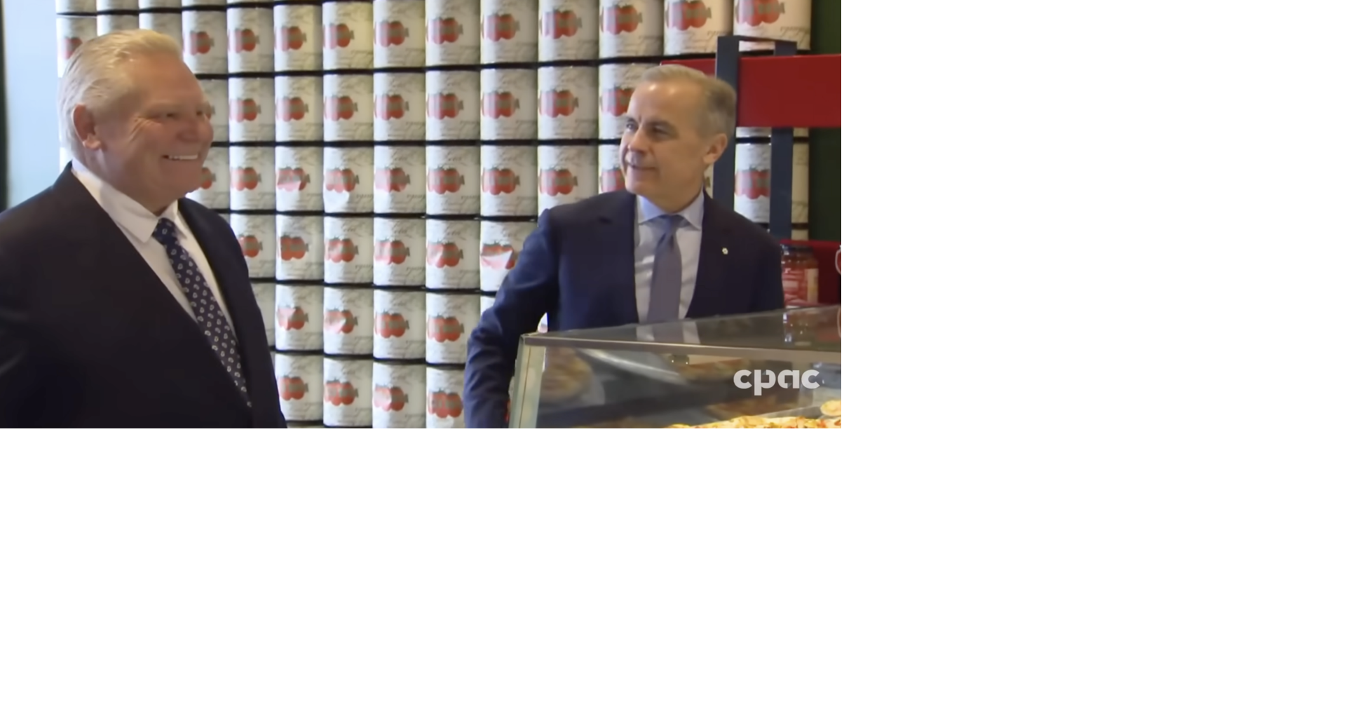 Doug Ford, Mark Carney downplay their differences over pizza