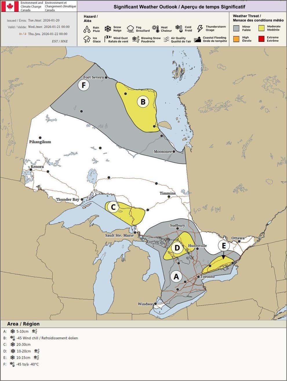 ‘Large-scale’ Ontario snowstorm to hit Wednesday
