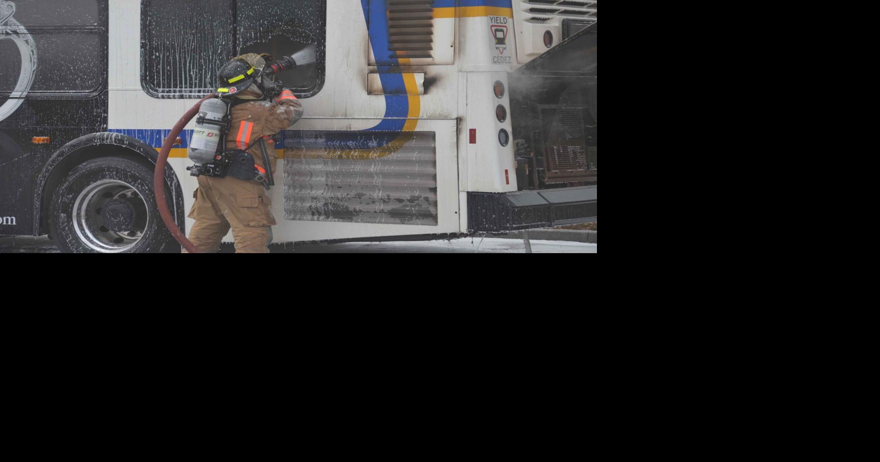 City bus catches fire, no injuries