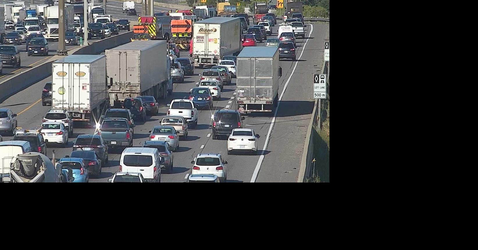 Multi-vehicle crash on QEW in Burlington prompts lane closures and ...