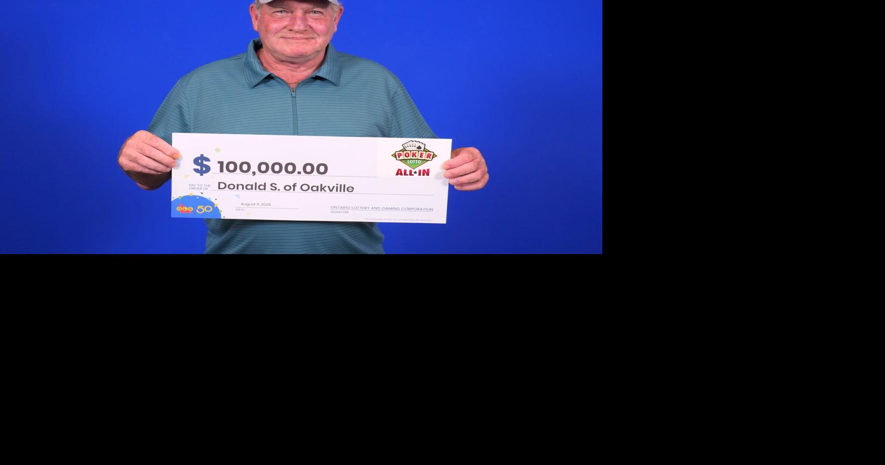 Oakville retiree wins second big Poker Lotto prize