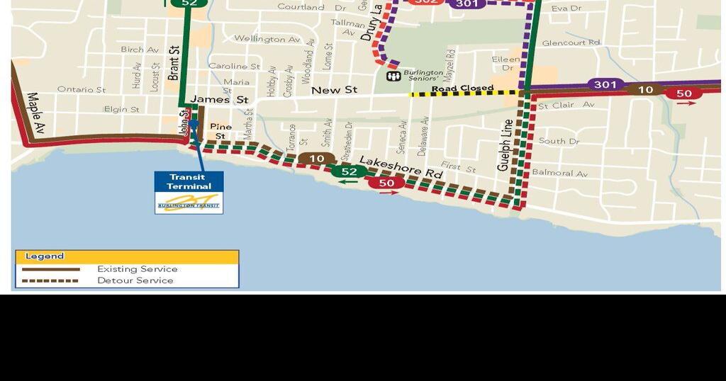 Burlington Transit routes detour New Street construction starting Monday