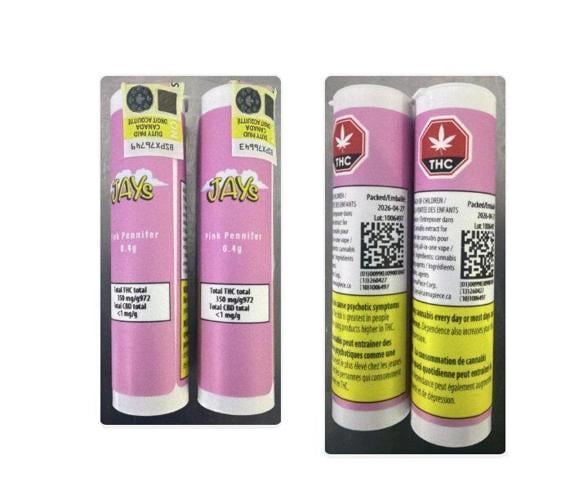 Cannabis Recall Ontario: Jay Pink Pennifer Vape Mislabelled