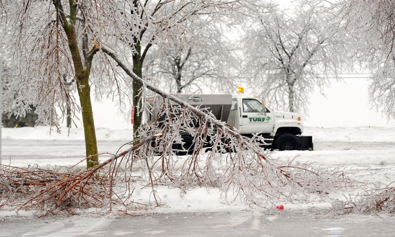 When will my power be restored after spring ice storm?