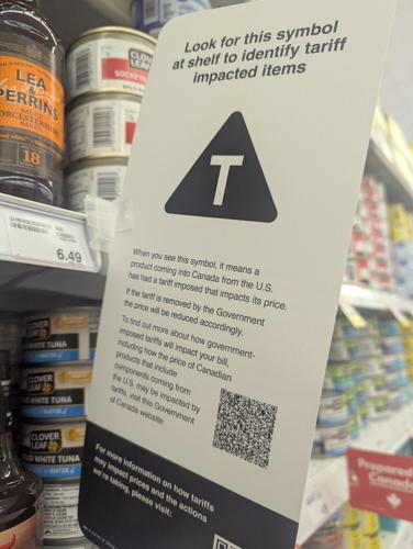 Tariff tags now appearing on Ontario grocery store shelves