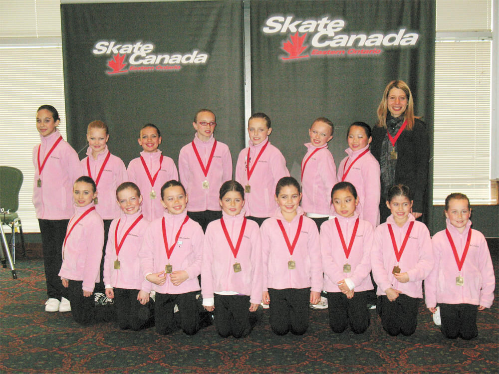Beginner synchro skaters enjoying early Edge