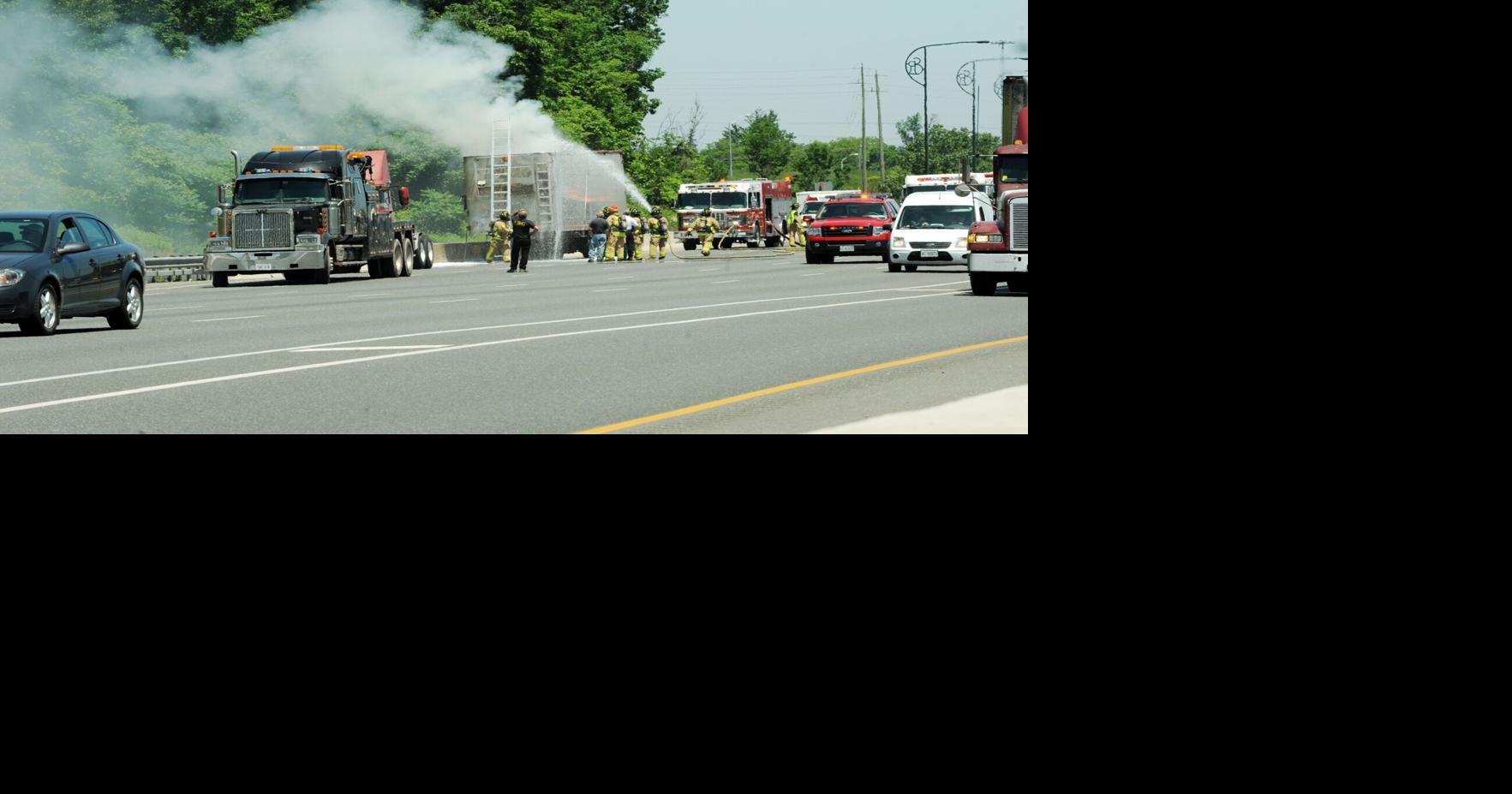 Tractor Trailer FIre on QEW