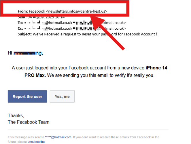 A new Facebook phishing scam is evading email security scans