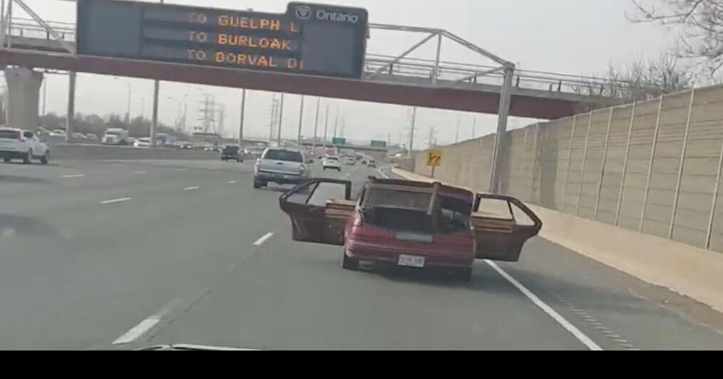 'Please don't do this': Dashcam video shows this car on the QEW coming ...