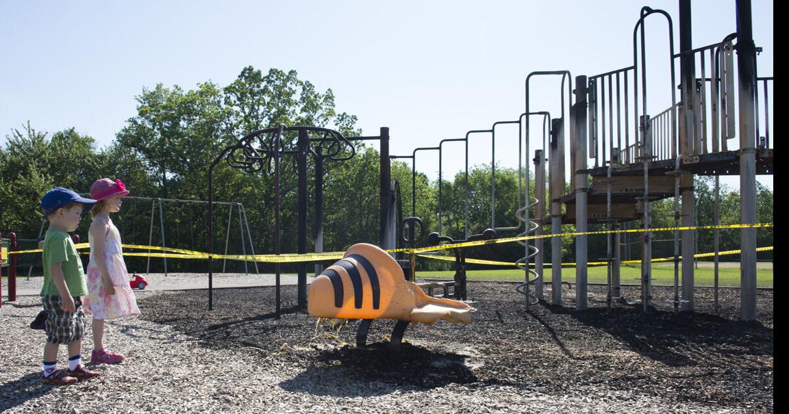 Burlington playgrounds set ablaze