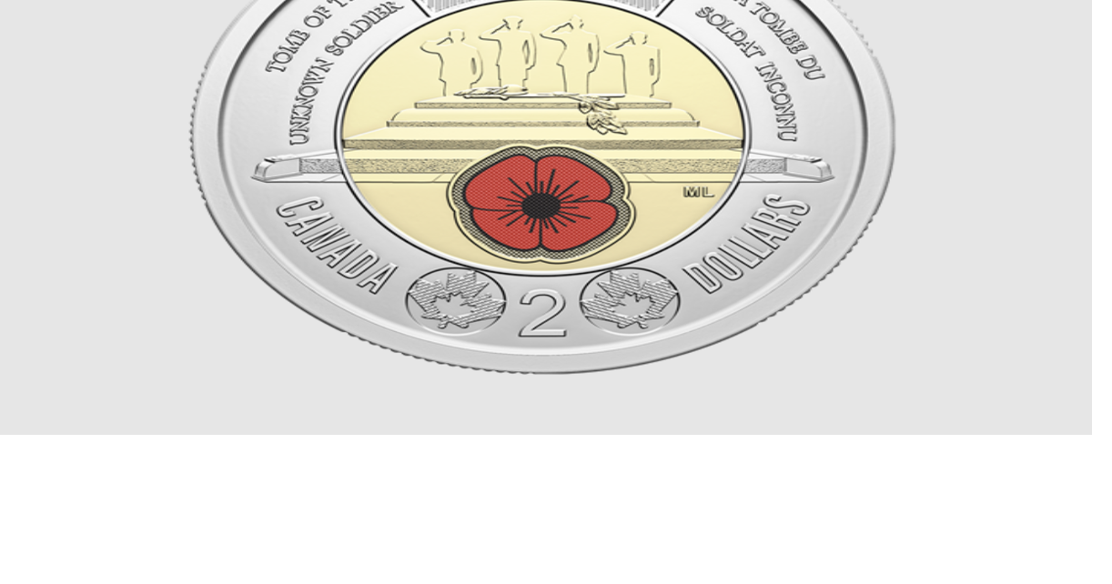 Canada just released a new Remembrance Day toonie