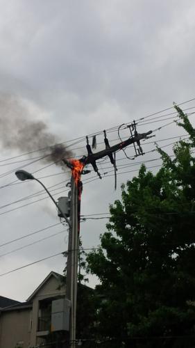 Power fully restored early Wednesday night following hydro pole fire