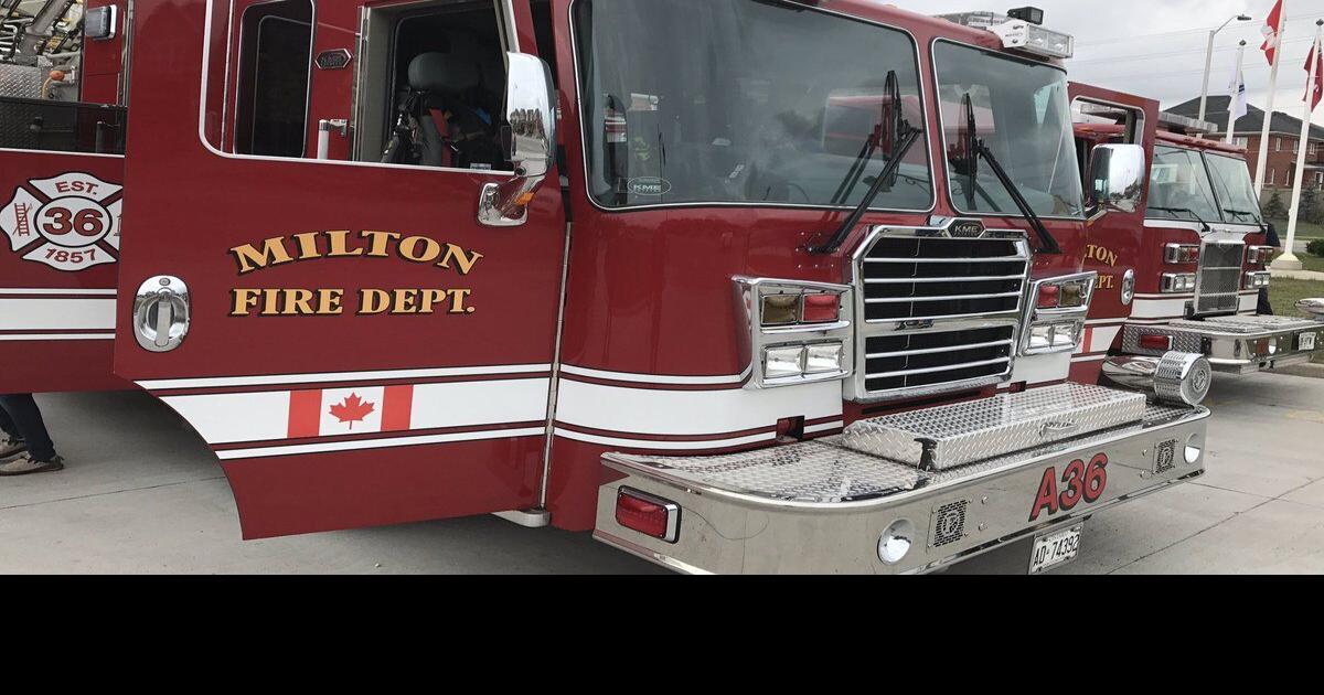 Firefighters battle truck fire that spread to grassy area in rural Milton