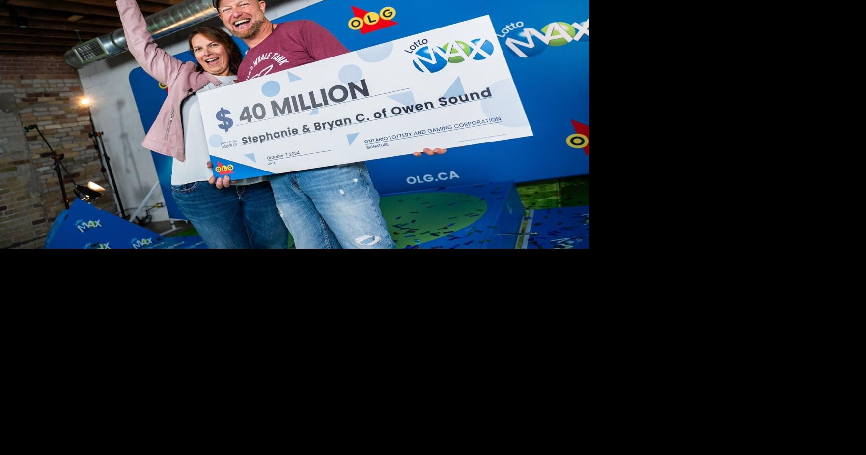 Where in Ontario were the big lottery winners in October?
