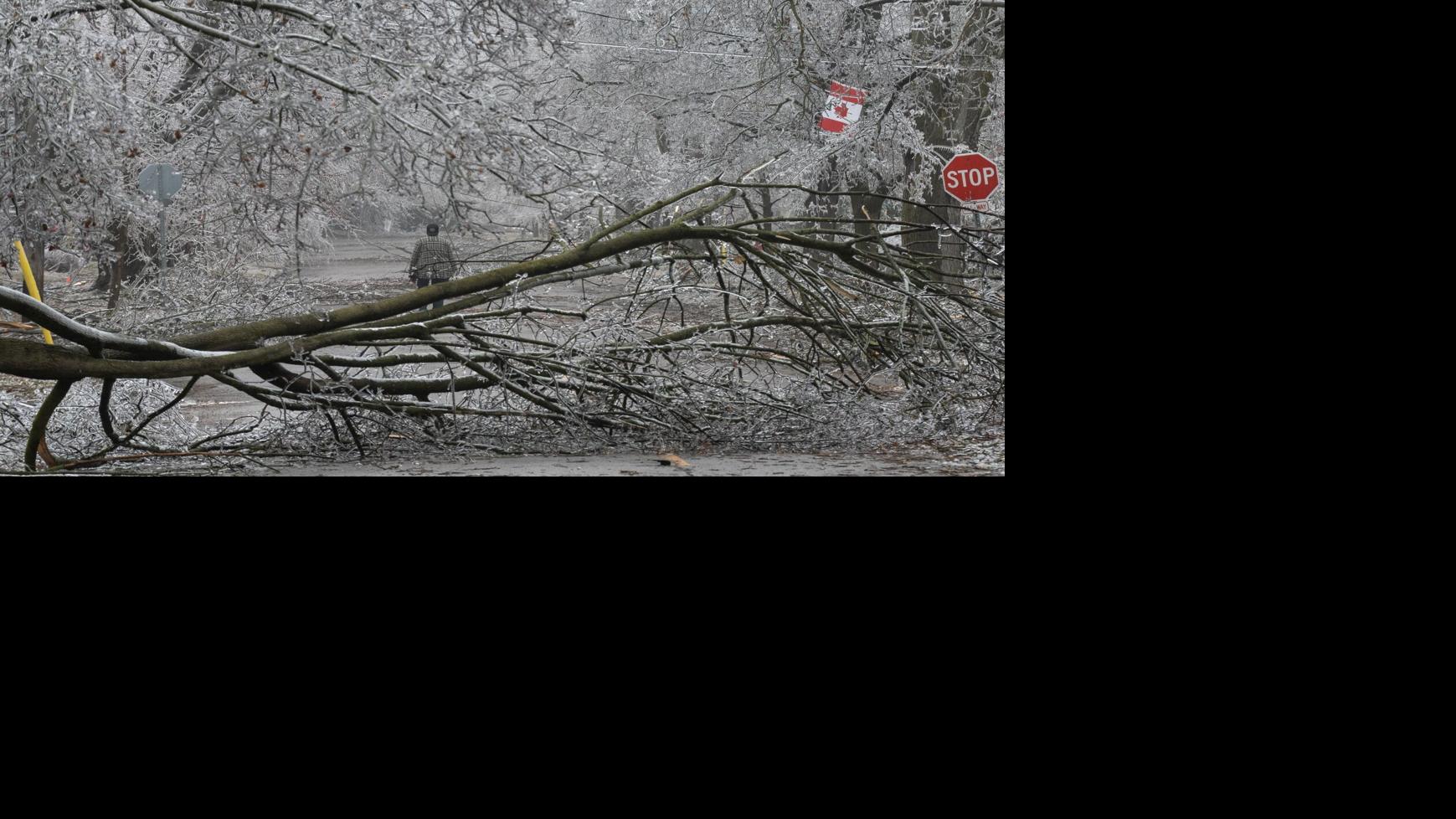 When will my power be restored after spring ice storm?