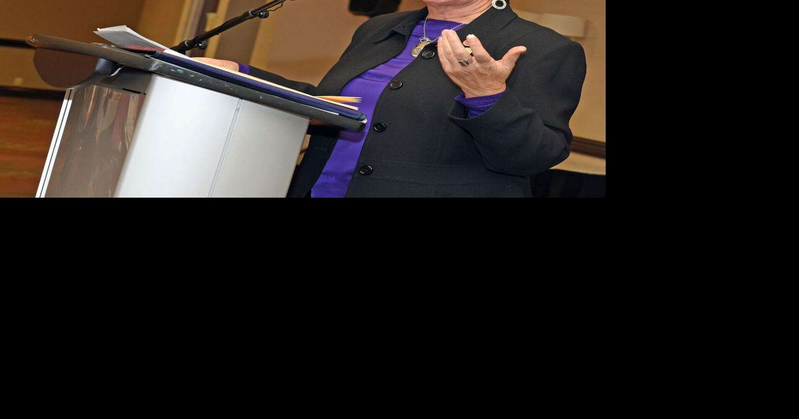 Senator Kim Pate rouses room at 21st International Women's Day Breakfast