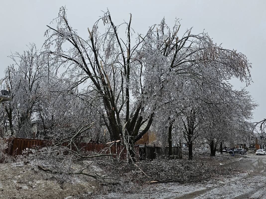 When will my power be restored after spring ice storm?