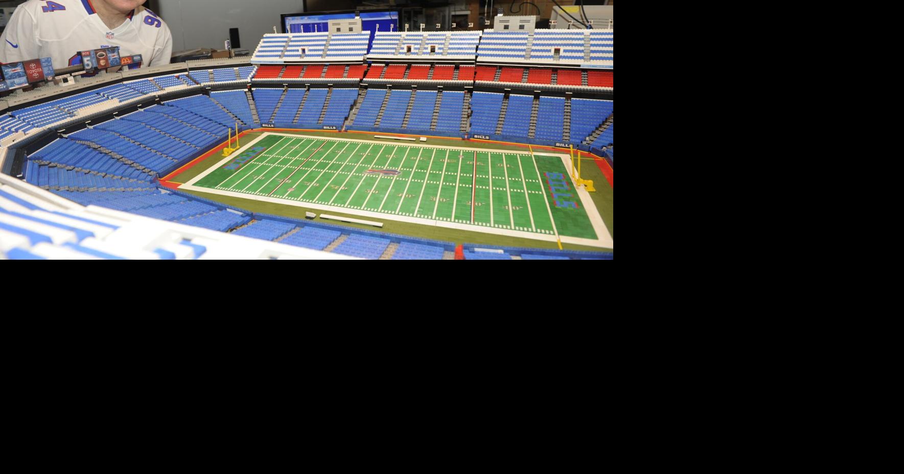 Oakville man builds giant football stadium out of LEGO