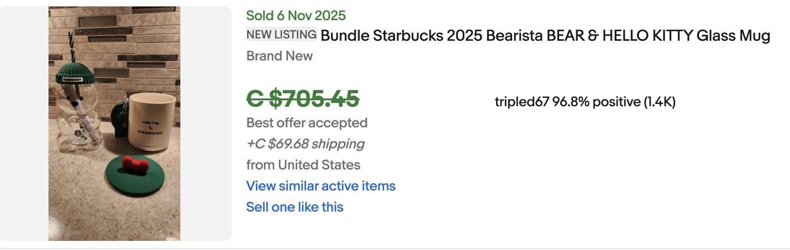 Starbucks viral Bearista cup drops in Ontario