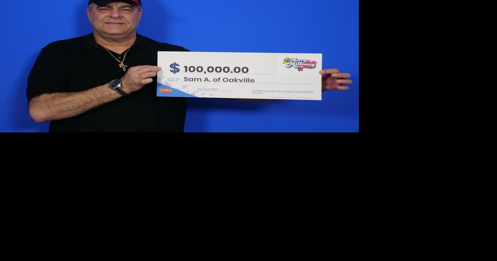 Oakville man gets late $100,000 Christmas present form OLG