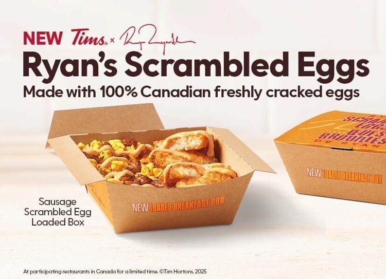 Tim Hortons, Ryan Reynolds launch new breakfast menu item