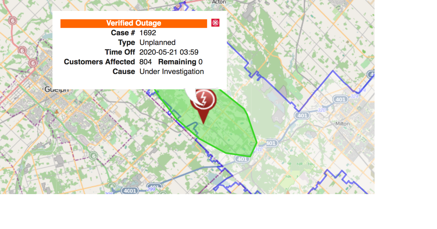 Major power outage in north-west end of Milton