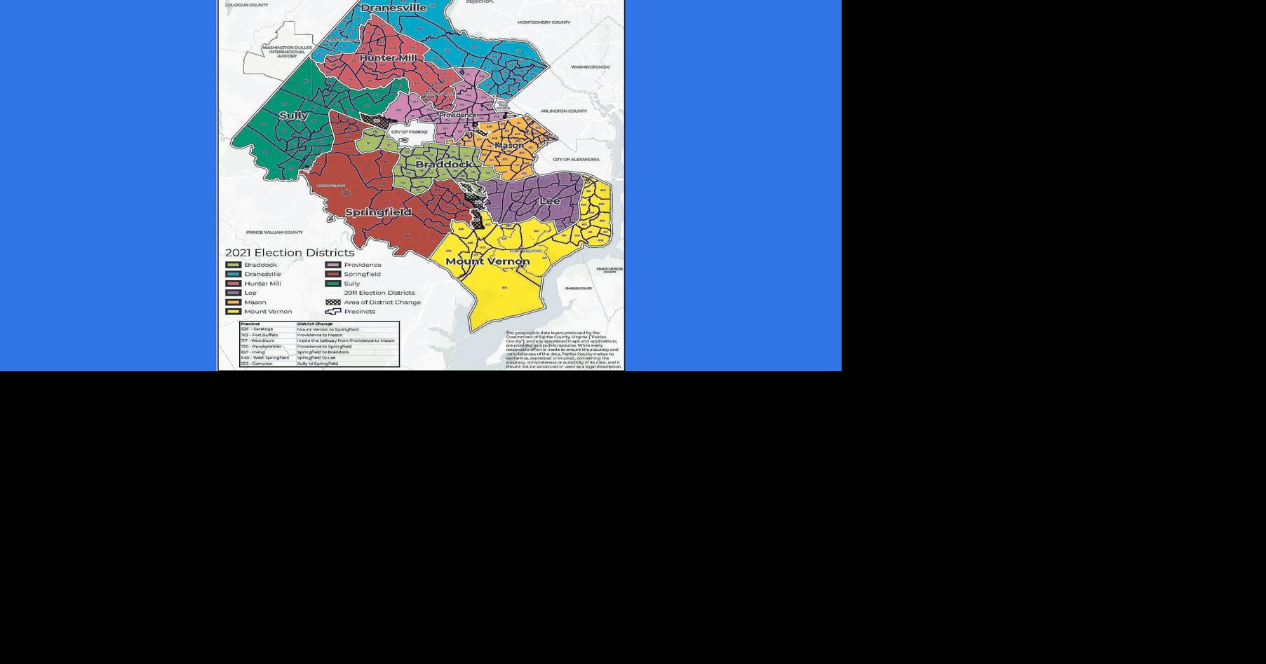 Democrats support, Herrity criticizes redrawn Fairfax supervisor ...