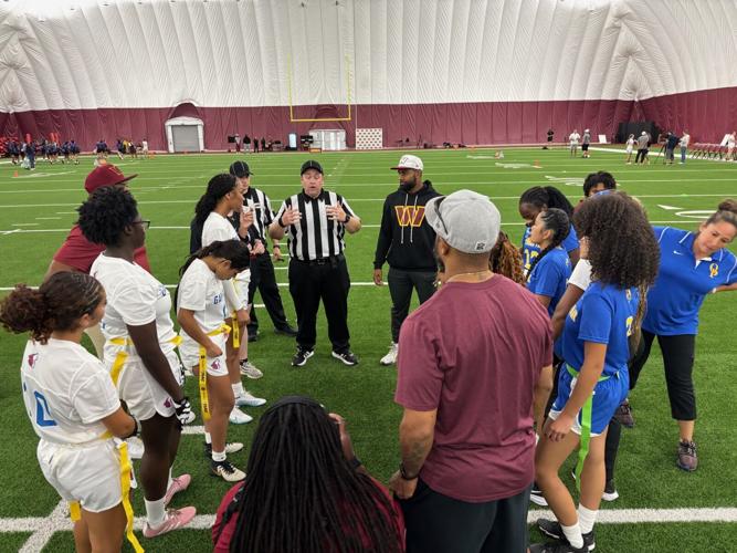 IN PHOTOS: Washington Commanders host girls flag football teams ...