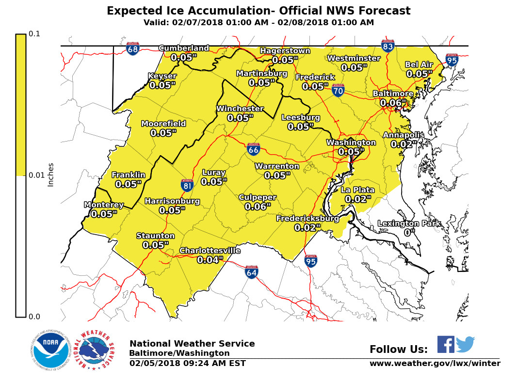 Snow, ice return to Northern Virginia on Tuesday night | Weather ...