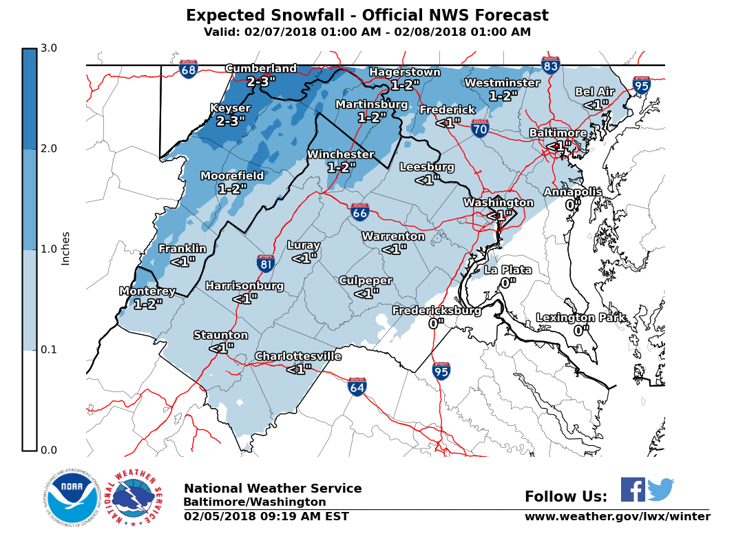 Snow, ice return to Northern Virginia on Tuesday night | Weather ...