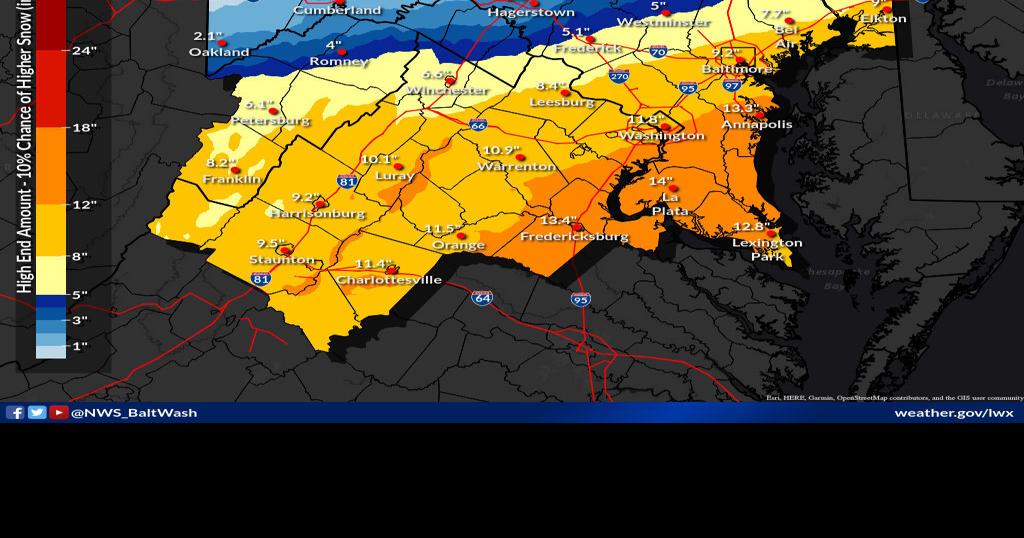 Winter storm warning expanded for most of Northern Virginia | Headlines ...