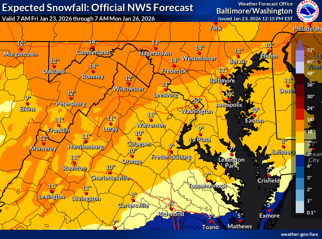 Winter storm warning issued for Northern Virginia | Headlines ...