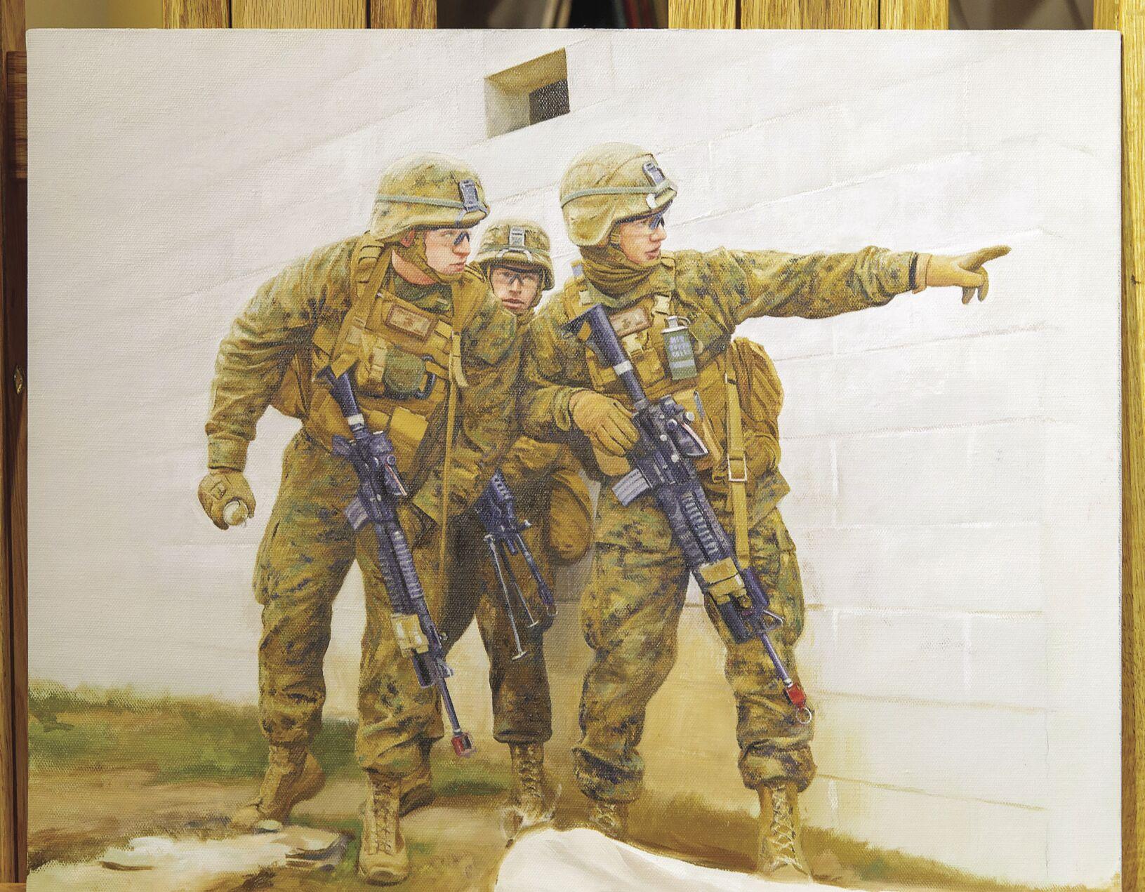 Museum’s artist portrays the story of Marine Corps | Headlines ...