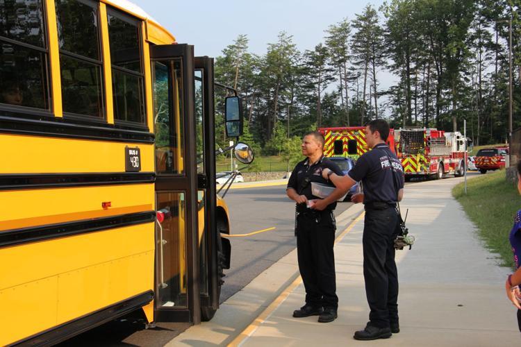 Firefighters welcome students at Kyle Wilson Elementary | Prince ...