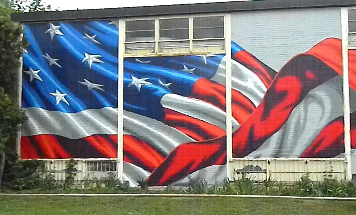 Artist makes splash with flag mural at American Legion post | news ...