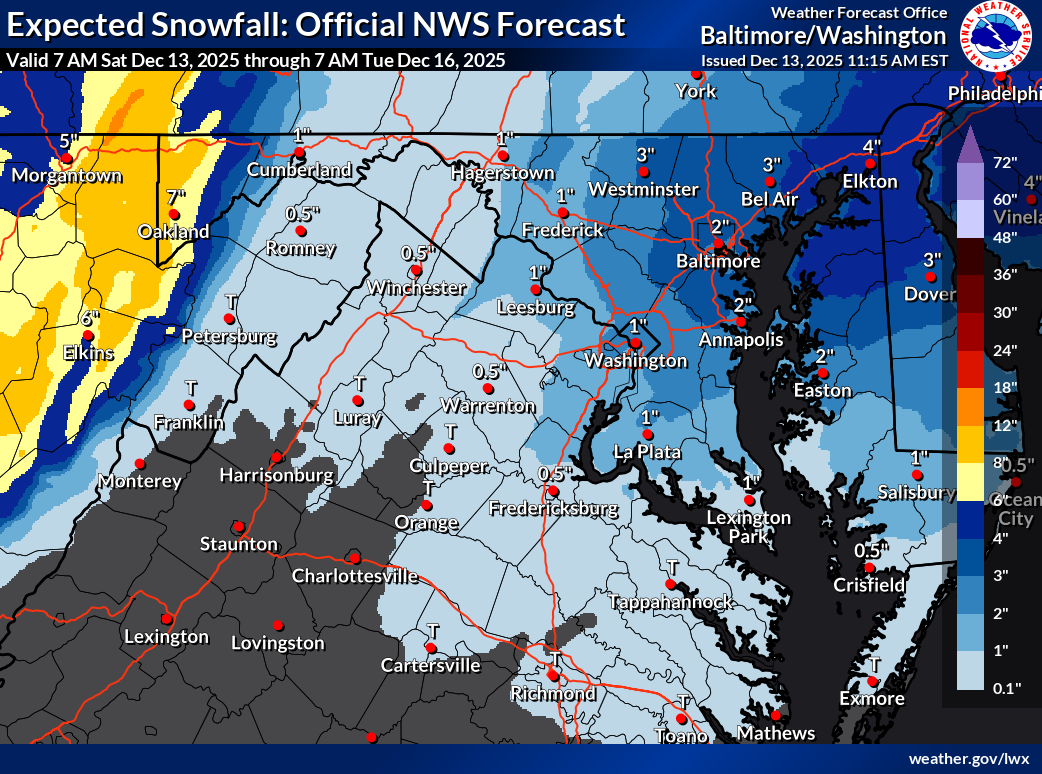 Overnight snow expected across Northern Virginia | Headlines ...