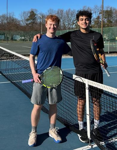 Shari Saeed (right) with his long-time rival and friend Matthew Staton ...