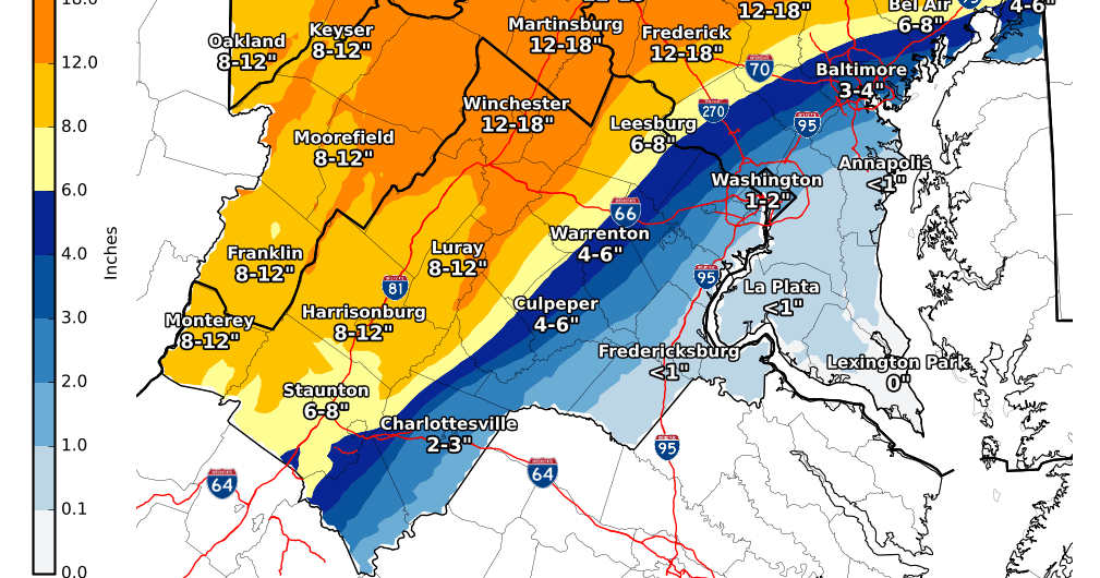 Snow is on the way for Northern Virginia, but just how much and where ...
