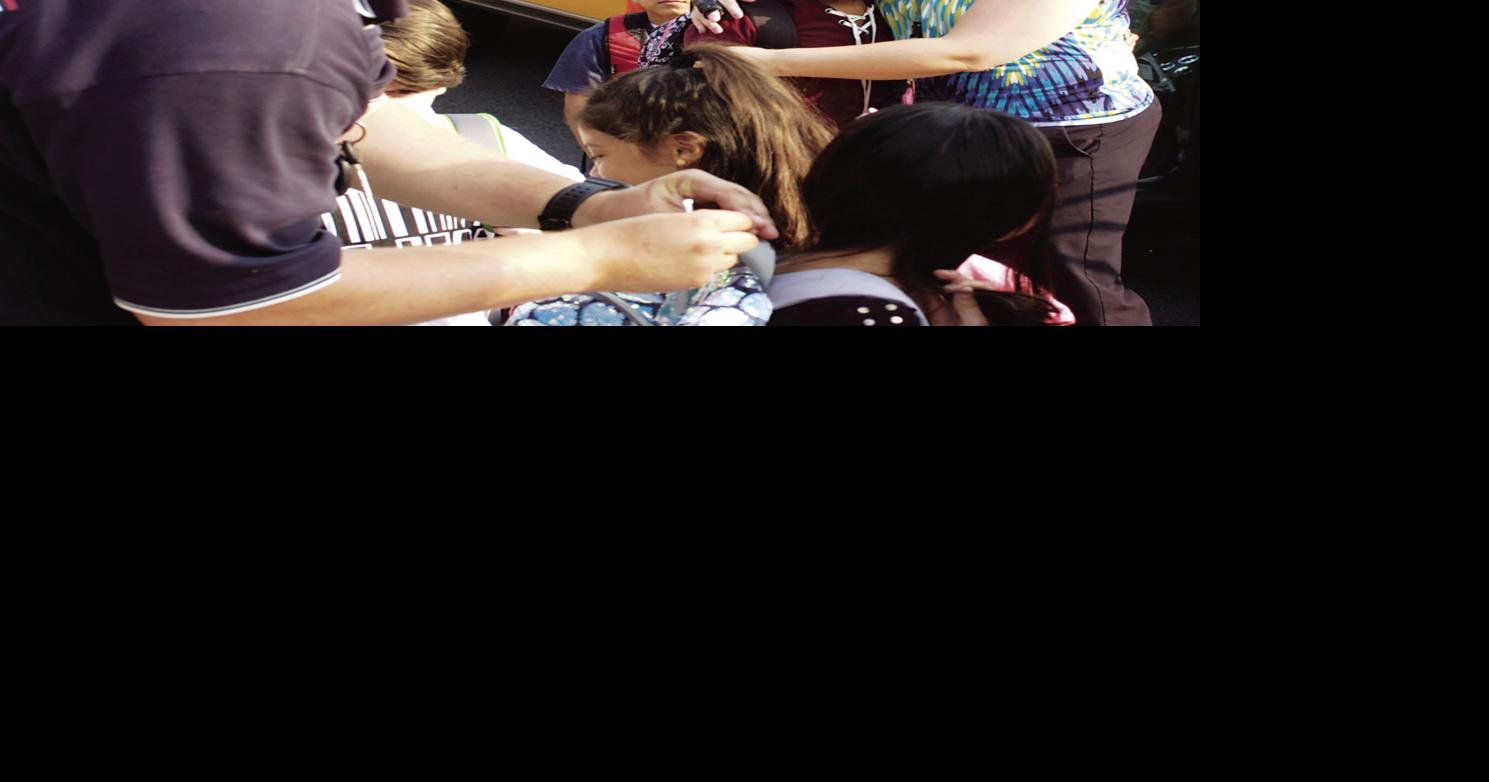 Firefighters welcome students at Kyle Wilson Elementary | Prince ...