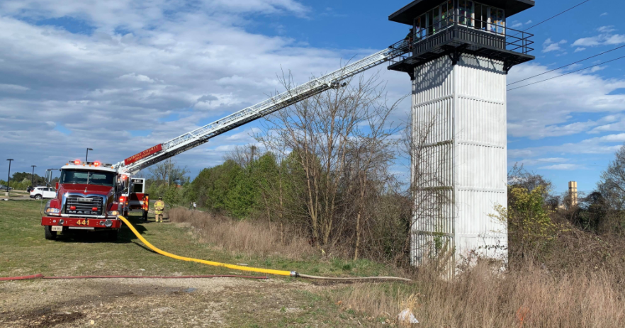 Welding fire at Workhouse tower draws ladder truck | news/fairfax ...