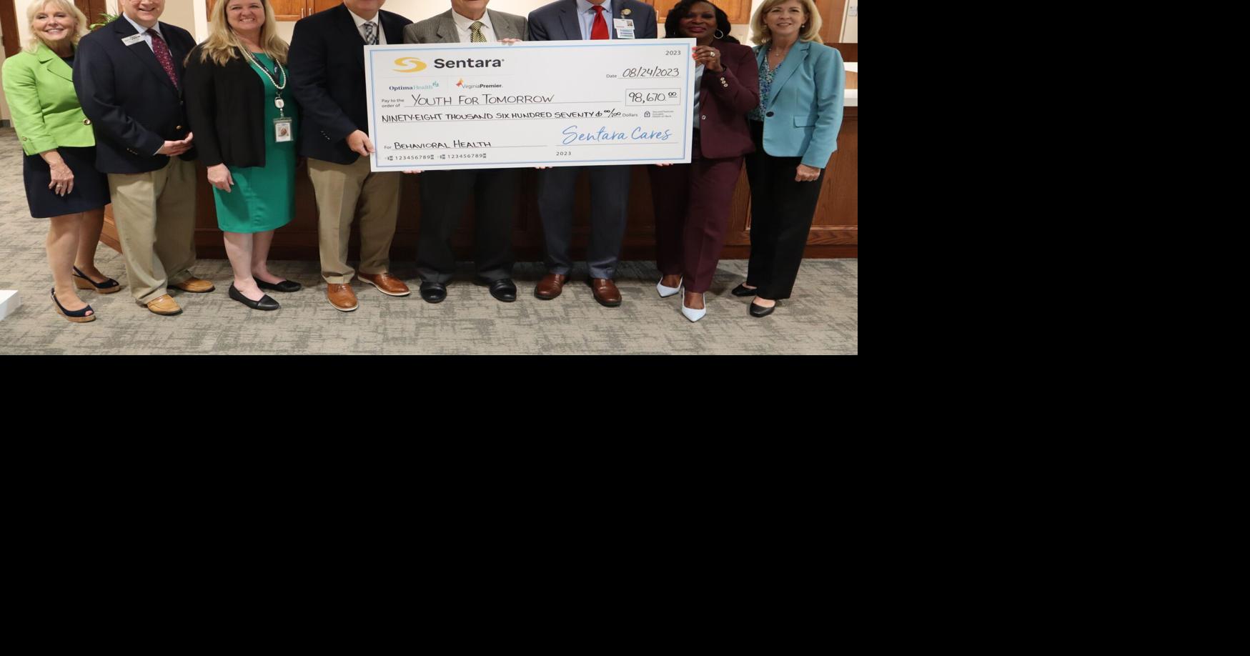Sentara Health awards $98,000 grant to Youth For Tomorrow | Business ...