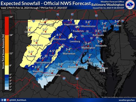 UPDATED: Forecast calls for up to 6-8 inches of snow across Northern ...