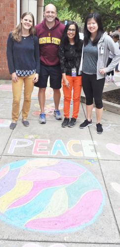 PHOTOS: Waples Mill students host Chalk4Peace initiative | Photo ...