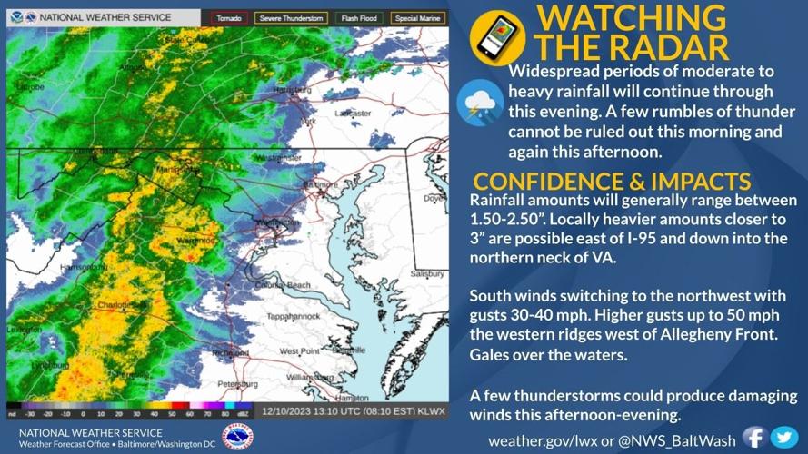 Heavy rain, high winds and a little snow possible as cold front moves ...