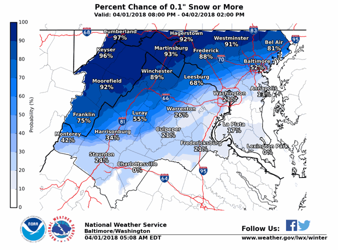 Snow forecast slipping away for most of Northern Virginia | News ...