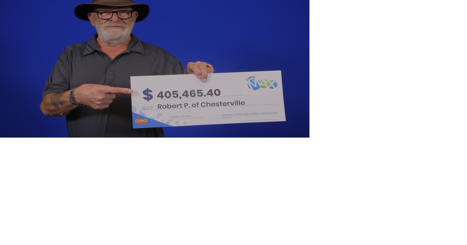 Chesterville grandpa wins big lottery prize