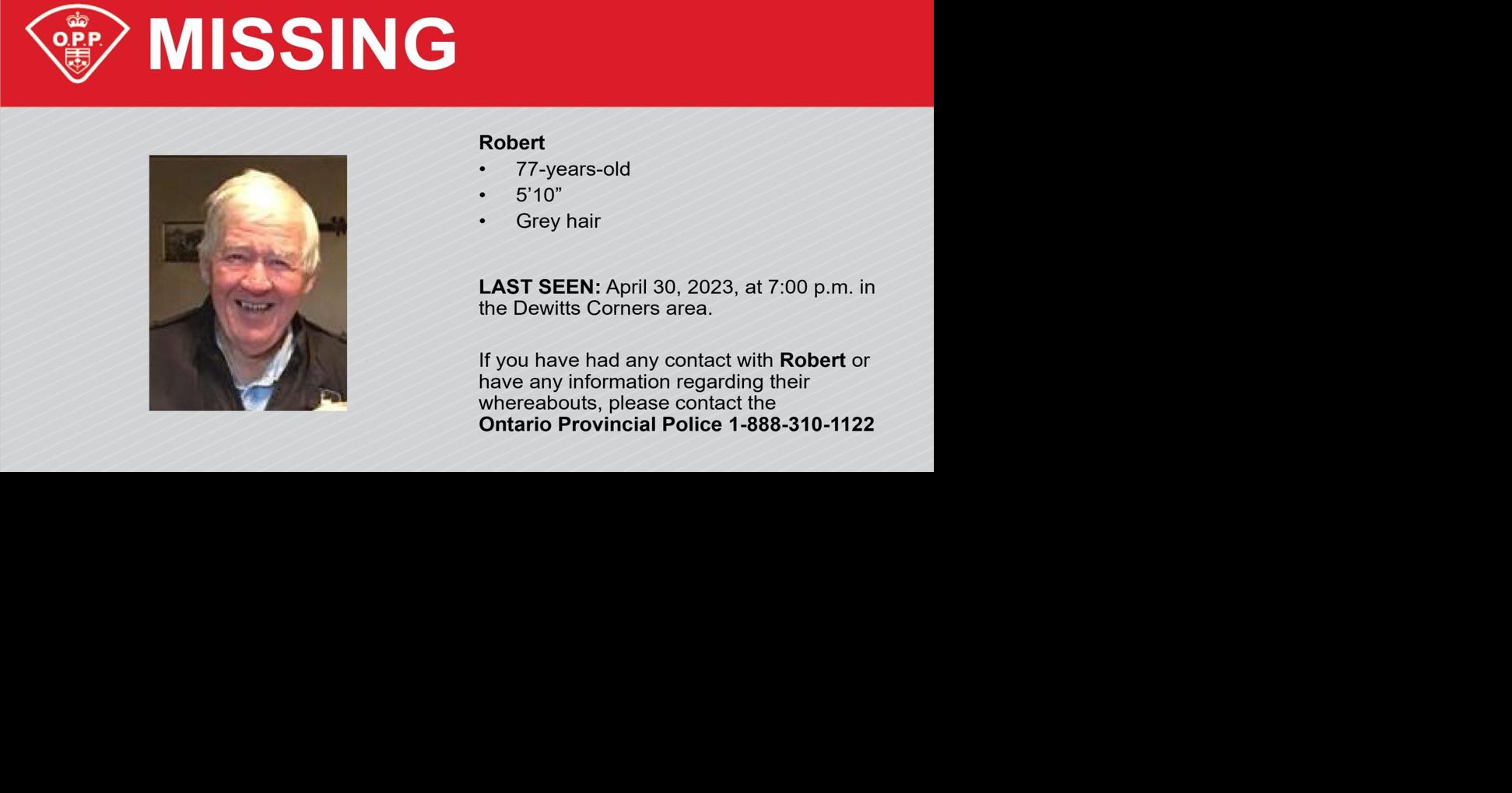 Lanark OPP seek public’s help to locate 77-year-old man