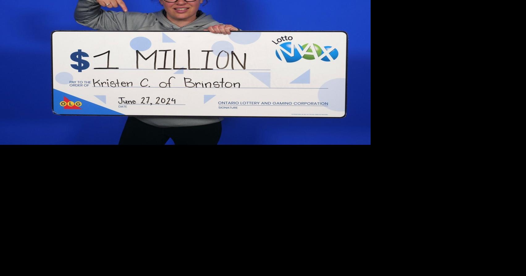Brinston woman wins $1-million Maxmillions lottery prize