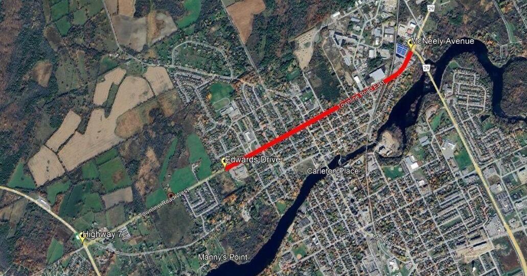 Road resurfacing on Townline Road in Carleton Place begins